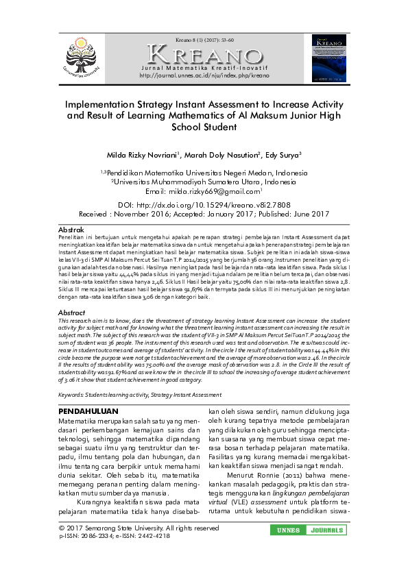 (PDF) Implementation Strategy Instant Assessment To Increase Activity and Result of Learning ...