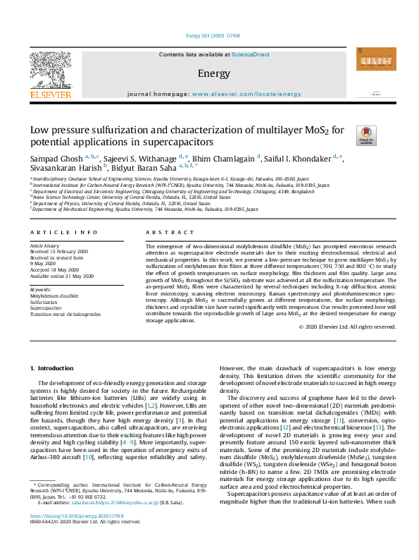 (PDF) Low pressure sulfurization and characterization of multilayer ...