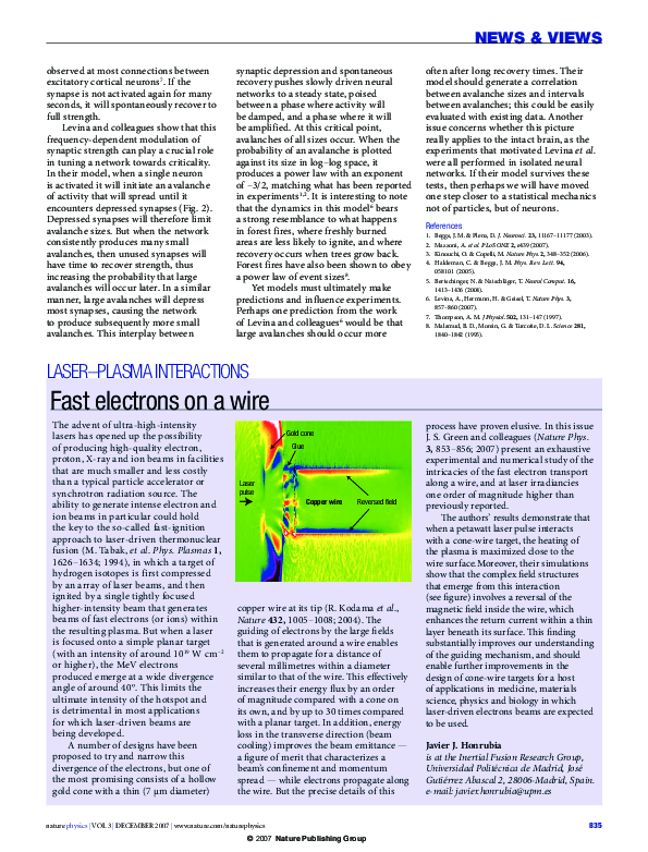 (PDF) Fast electrons on a wire