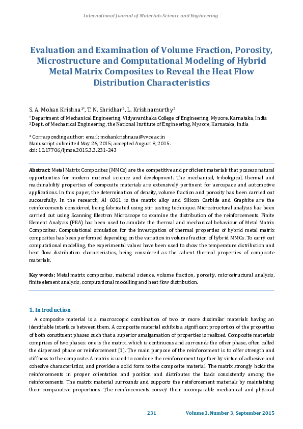 (PDF) Evaluation and Examination of Volume Fraction, Porosity ...