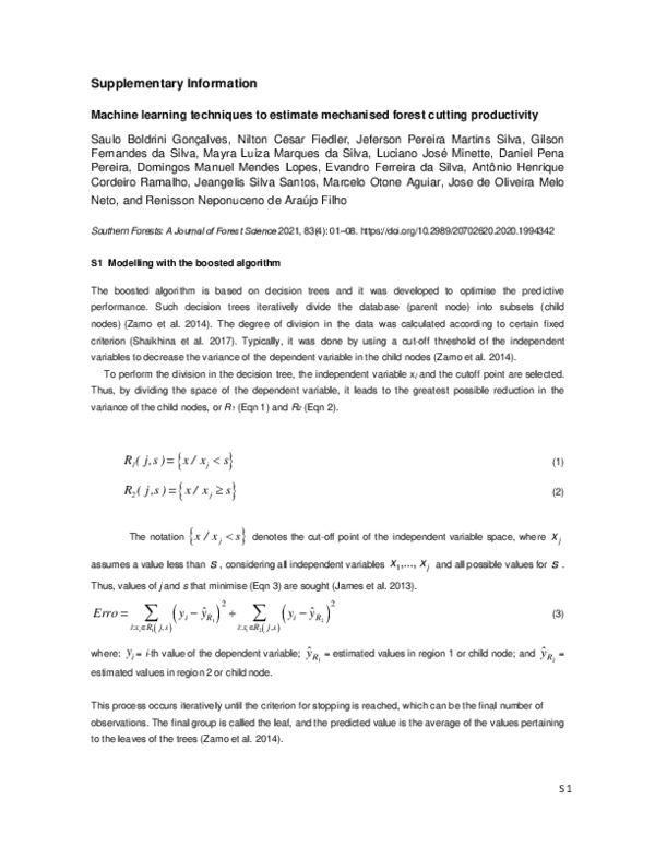 (PDF) Machine learning techniques to estimate mechanised forest cutting ...