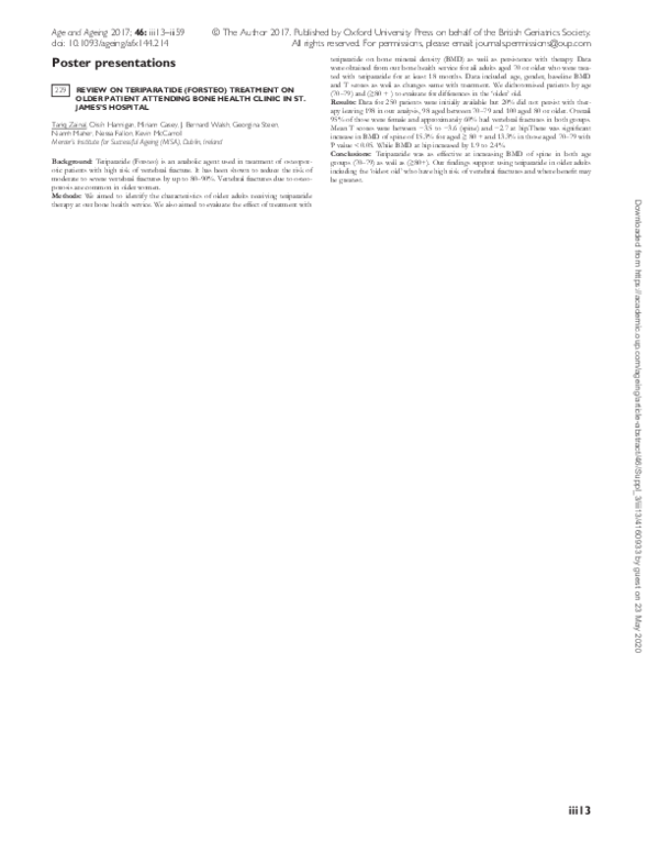 (PDF) 229Review on Teriparatide (Forsteo) Treatment on Older Patient ...