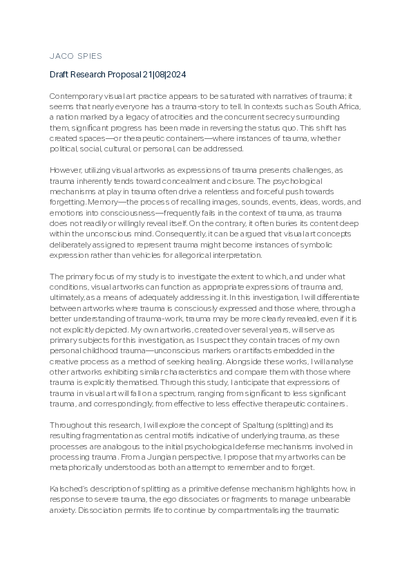 (PDF) Jaco Spies Draft Research Proposal