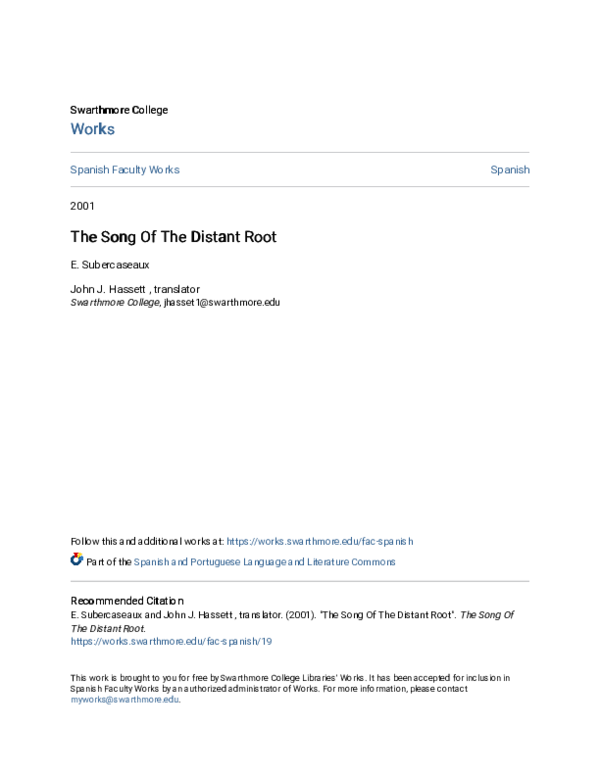 (PDF) The Song of the Distant Root