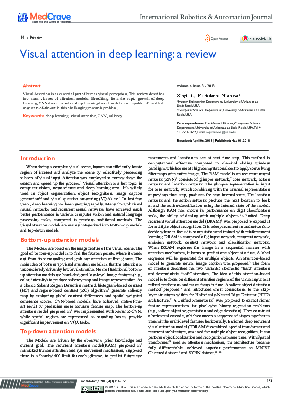 (PDF) Visual attention in deep learning: a review