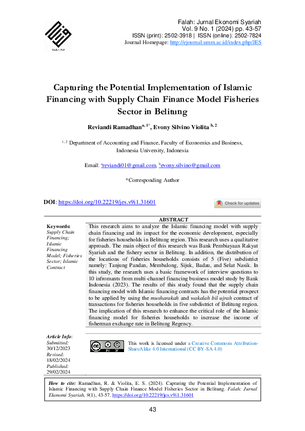 (PDF) Capturing the Potential Implementation of Islamic Financing with ...
