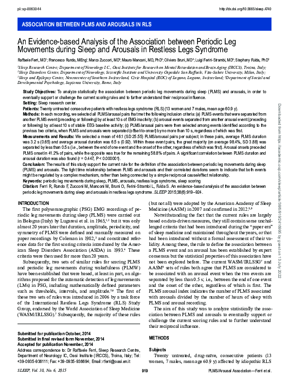 (PDF) An Evidence-based Analysis of the Association between Periodic ...