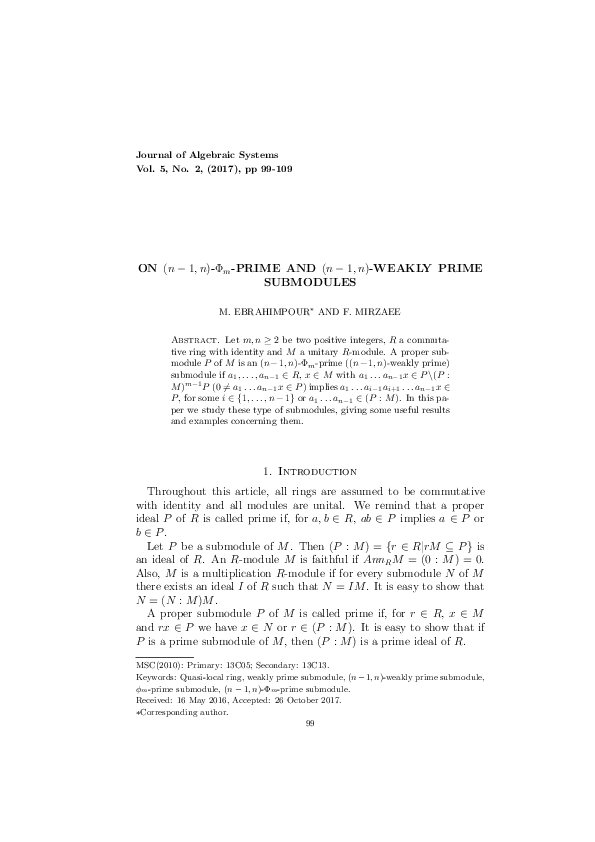 (PDF) ON (n -1; n)-phi-m-PRIME AND (n -1; n)-WEAKLY PRIME SUBMODULES
