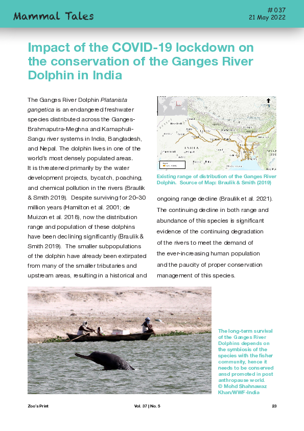 (PDF) Impact of the COVID 19 lockdown on the conservation of the Ganges ...