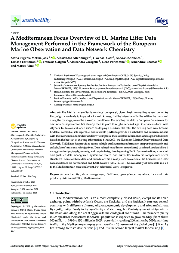 (PDF) A Mediterranean Focus Overview of EU Marine Litter Data ...