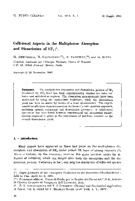 (PDF) Collisional aspects in the multiphoton absorption and ...