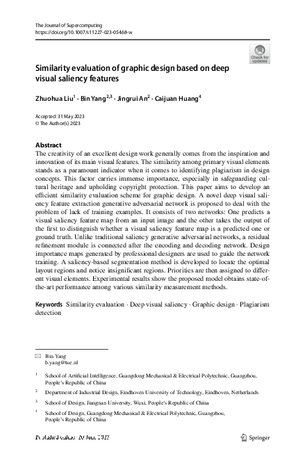 (PDF) Similarity evaluation of graphic design based on deep visual saliency features