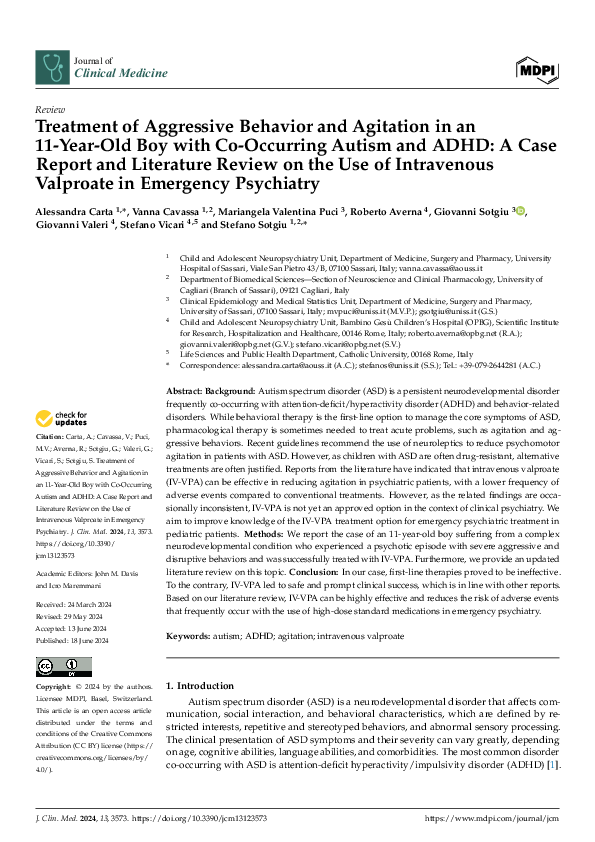 (PDF) Treatment of Aggressive Behavior and Agitation in an 11-Year-Old ...