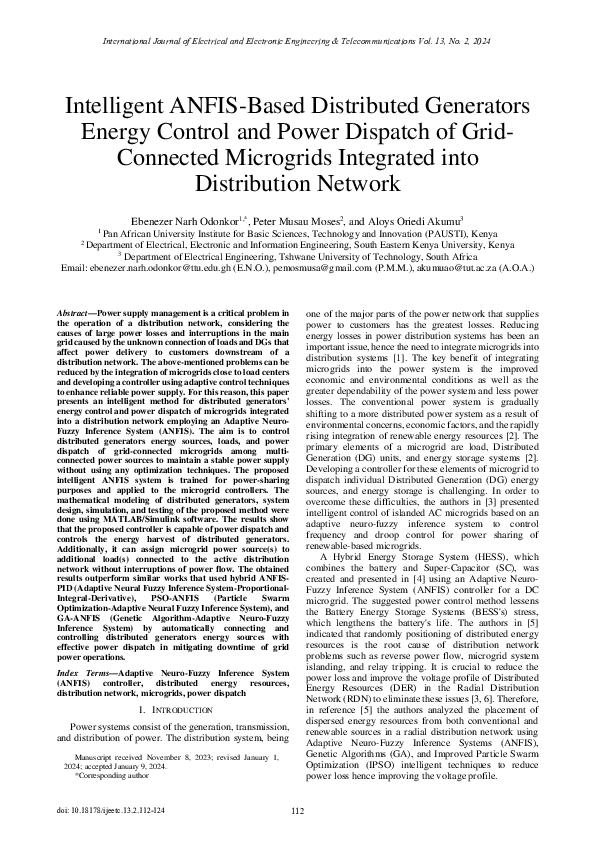 (PDF) Intelligent ANFIS-Based Distributed Generators Energy Control and Power Dispatch of Grid ...