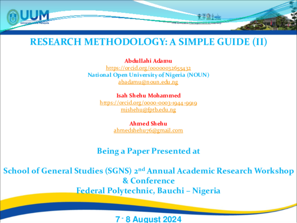 (PDF) RESEARCH METHODOLOGY: A SIMPLE GUIDE (II