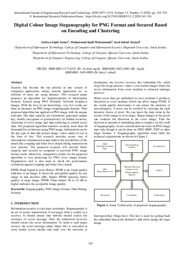 (PDF) Digital Colour Image Steganography for PNG Format and Secured Based on Encoding and Clustering