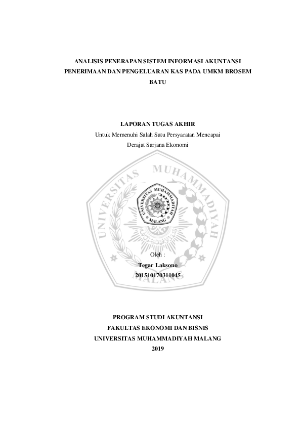(PDF) Analisis penerapan sistem informasi akuntansi penerimaan dan ...