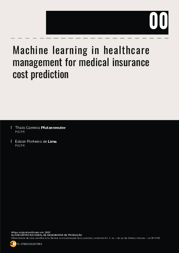 (PDF) Machine Learning in Healthcare Management for Medical Insurance ...