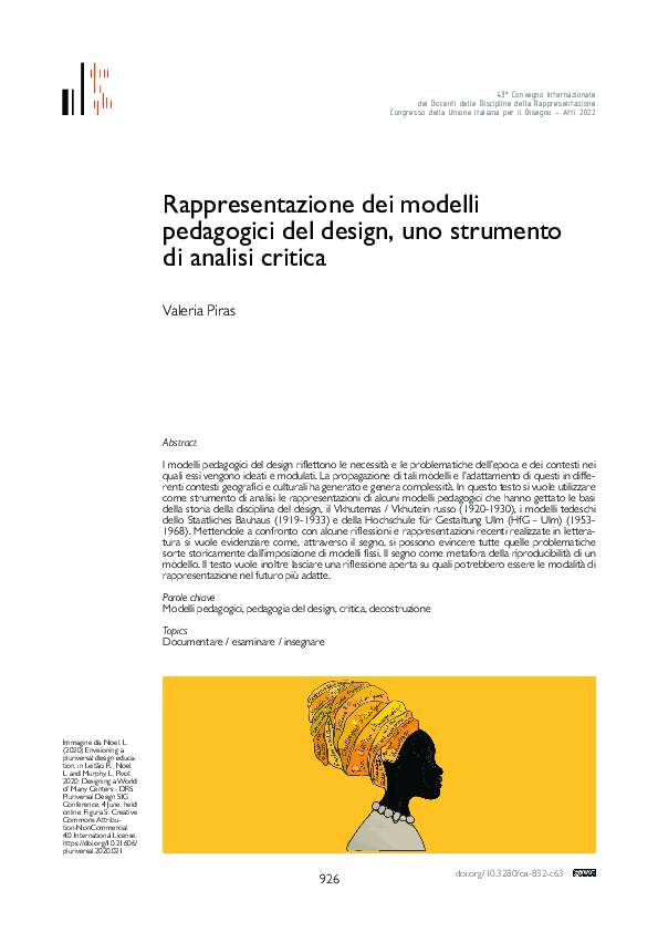(PDF) Rappresentazione dei modelli pedagogici del design, uno strumento ...