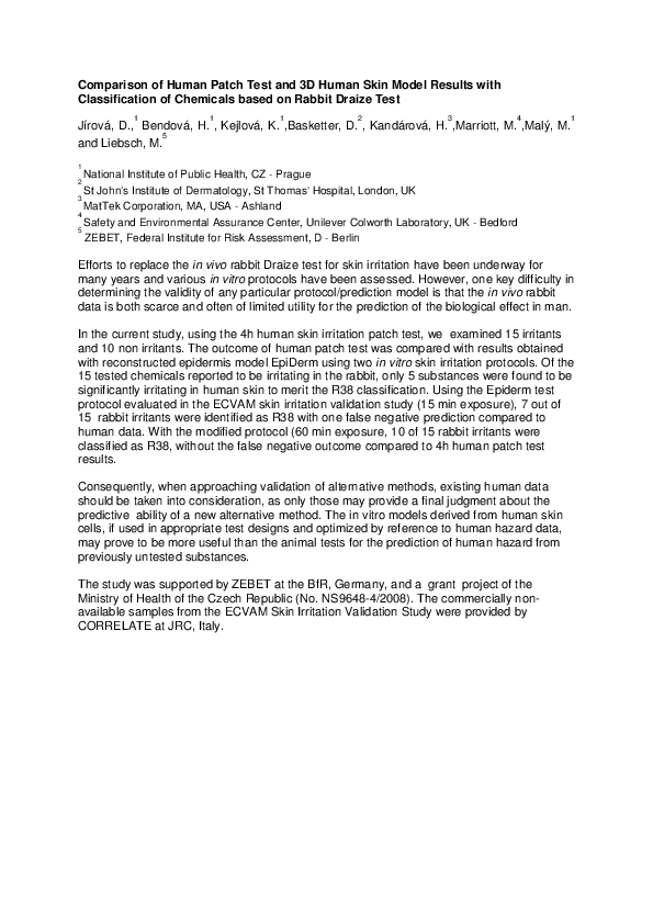 (PDF) Comparison of Human Patch Test and 3D Human Skin Model Results ...
