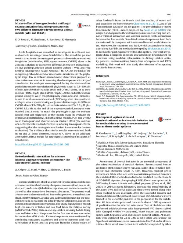 (PDF) Development, optimization and standardization of an in vitro skin ...