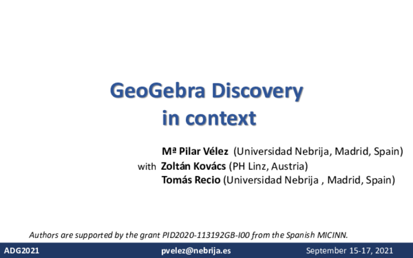 (PDF) GeoGebra Discovery in Context