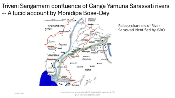 (PDF) Triveni Sangamam confluence of Ganga Yamuna Sarasvati rivers