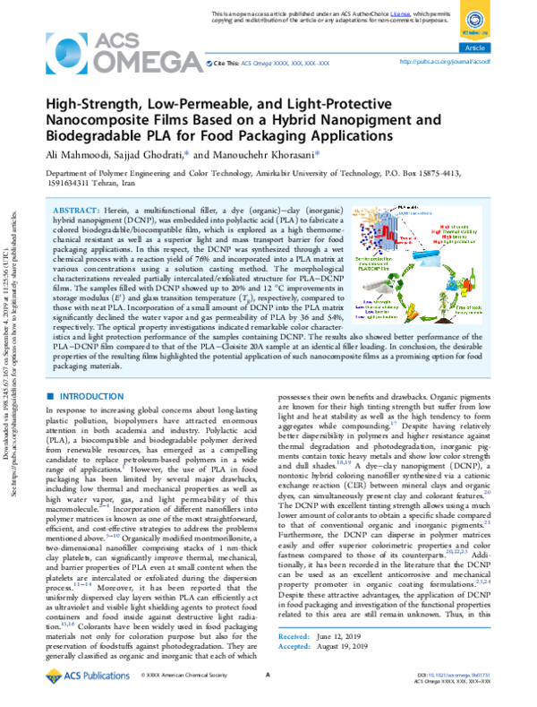 (PDF) High-Strength, Low-Permeable, and Light-Protective Nanocomposite ...