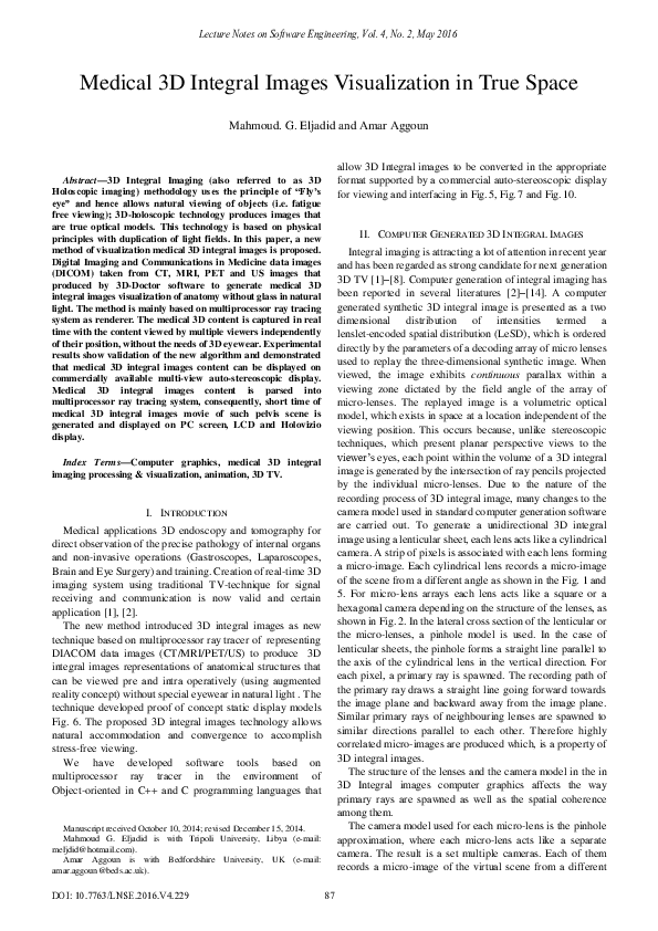 (PDF) Medical 3D Integral Images Visualization in True Space