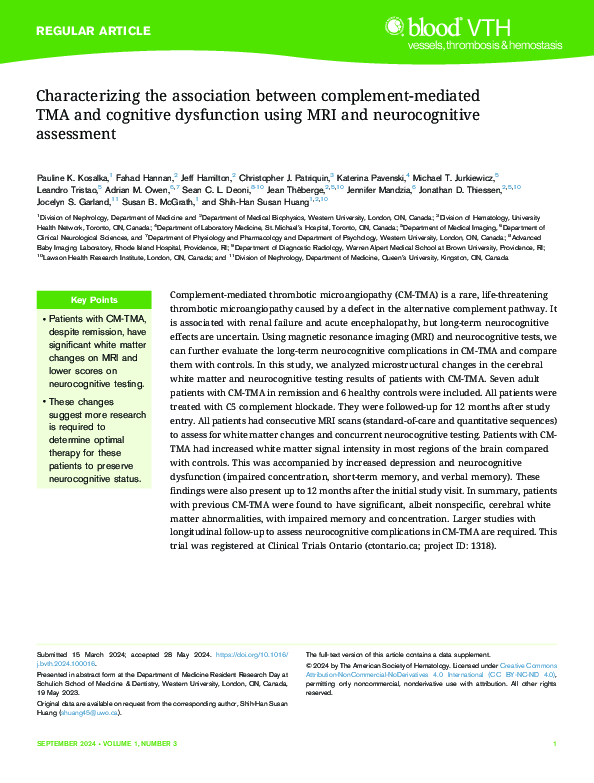 (PDF) Characterizing the association between complement-mediated TMA and cognitive dysfunction ...