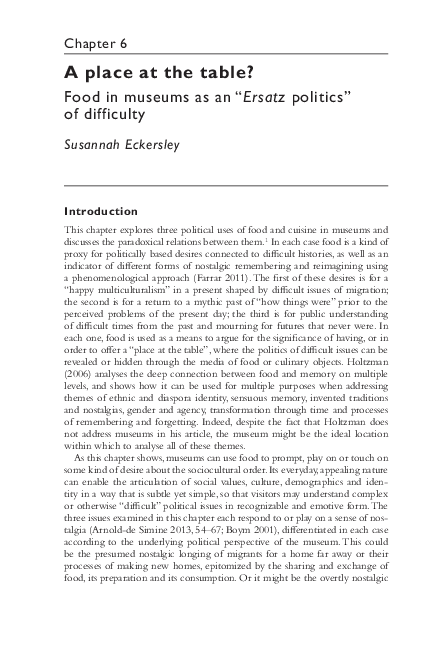 (PDF) A place at the table?