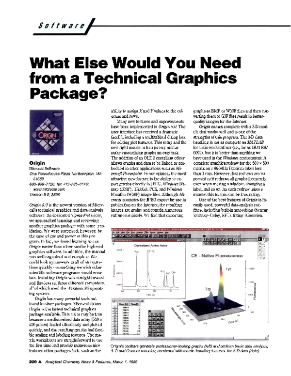 (PDF) Software: What Else Would You Need from a Technical Graphics Package?