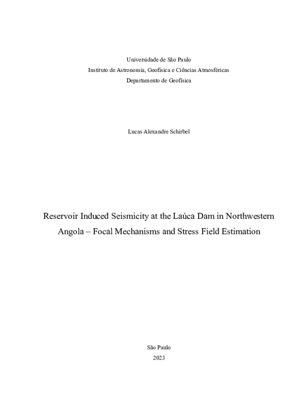 (PDF) Reservoir Induced Seismicity at the Laúca Dam in Northwestern ...