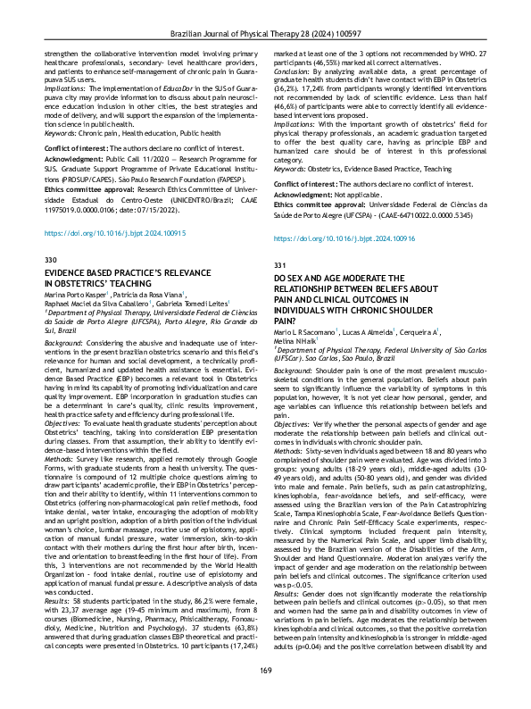 (PDF) Evidence Based Practice's Relevance in Obstetrics’ Teaching
