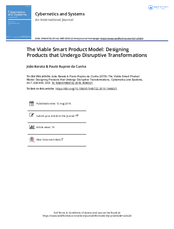 (PDF) The Viable Smart Product Model: Designing Products that Undergo ...