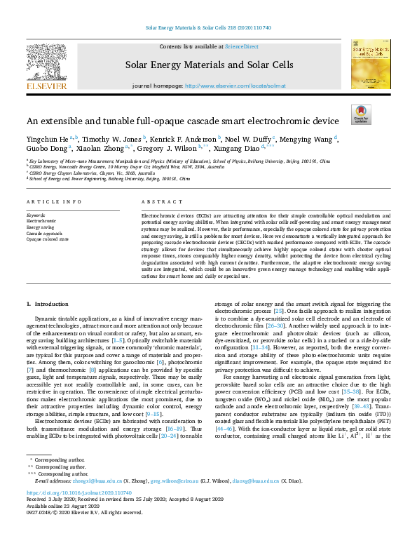 (PDF) An extensible and tunable full-opaque cascade smart ...