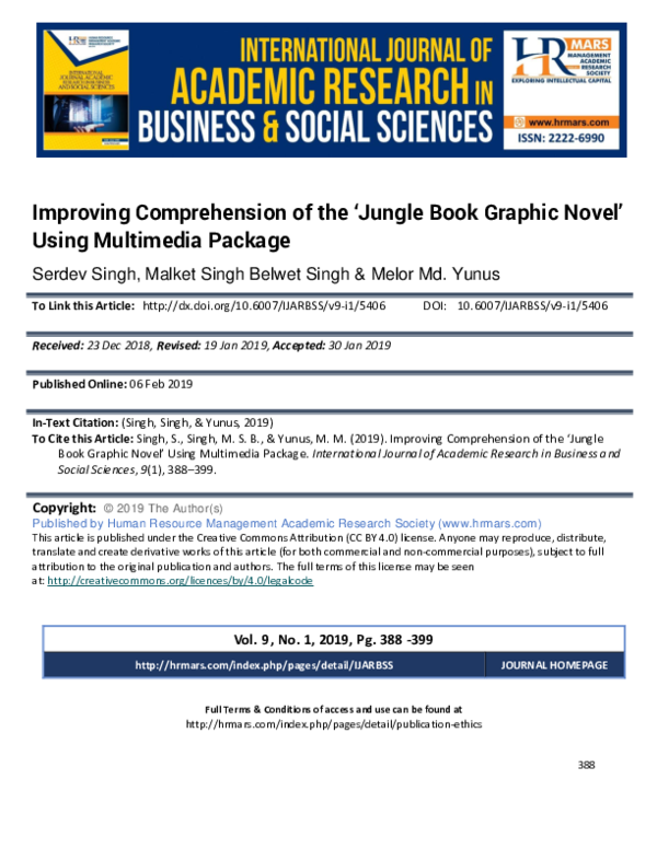 (PDF) Improving Comprehension of the ‘Jungle Book Graphic Novel’ Using ...
