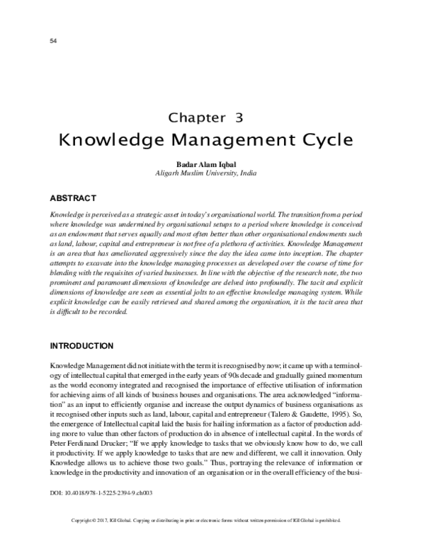 (PDF) Evolving Knowledge Management Processes