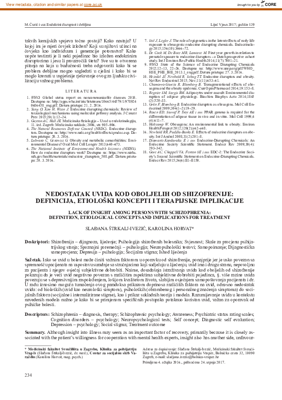 (PDF) Lack of Insight Among Persons with Schizophrenia: Definition ...