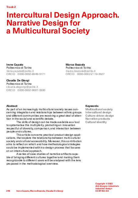 (PDF) Intercultural Design Approach. Narrative Design for a ...