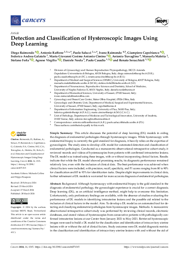(PDF) Detection and Classification of Hysteroscopic Images Using Deep ...