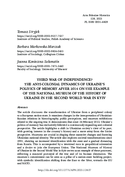 (PDF) Third War of Independence? The Anti-Colonial Dynamics of Ukraine ...