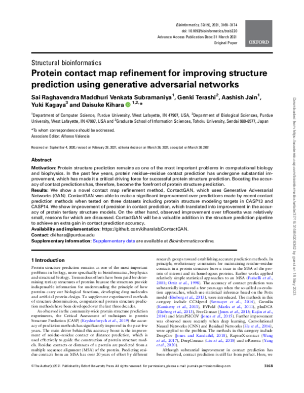 (PDF) Protein contact map refinement for improving structure prediction ...