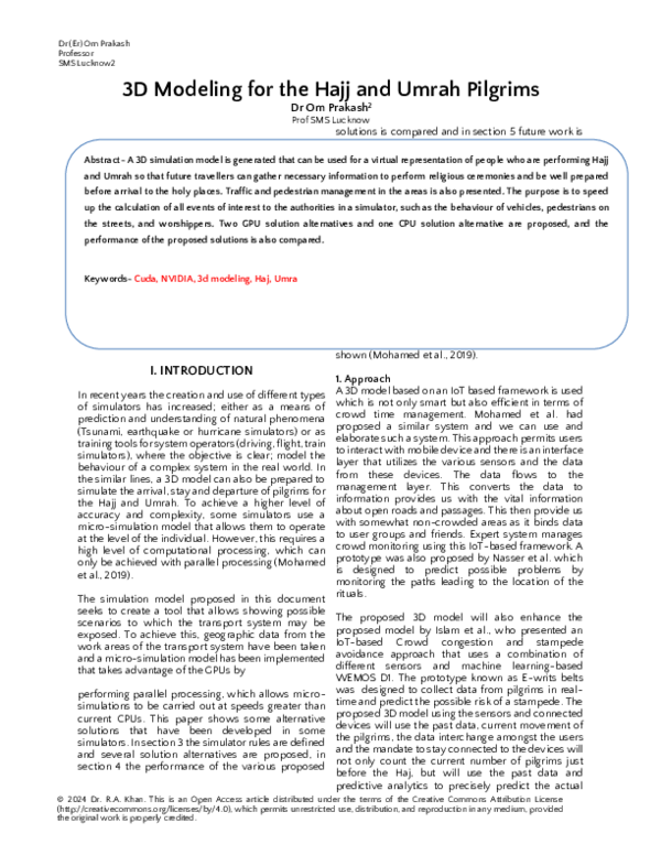 (PDF) 3D Modeling for the Hajj and Umrah Pilgrims