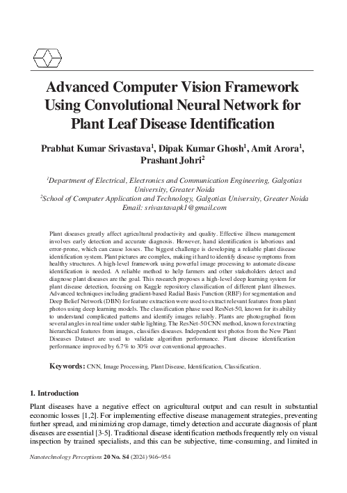 Pdf Advanced Computer Vision Framework Using Convolutional Neural