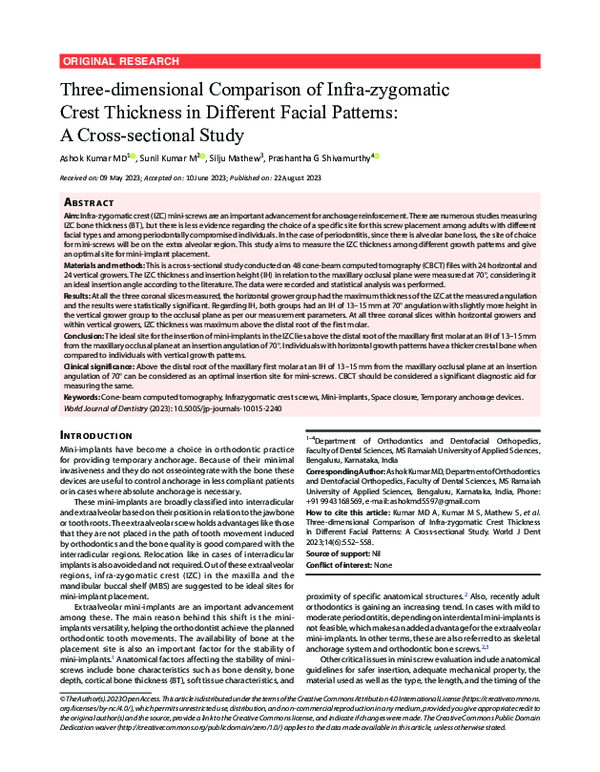 (PDF) Three-dimensional Comparison of Infra-zygomatic Crest Thickness ...