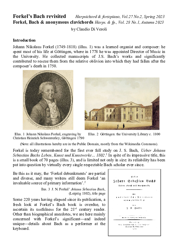 (PDF) Forkel's Bach revisited, 2023