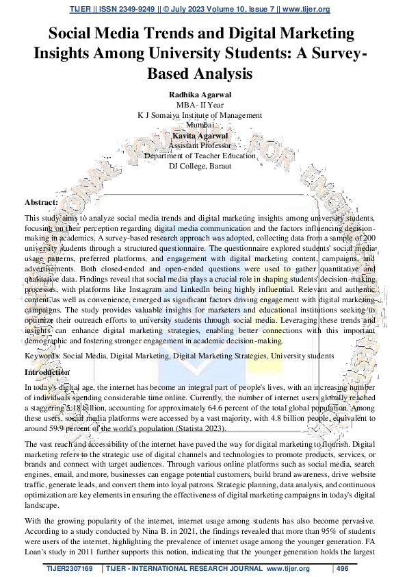 (PDF) Social Media Trends and Digital Marketing Insights Among ...