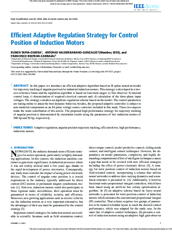 (PDF) Efficient Adaptive Regulation Strategy for Control Position of ...