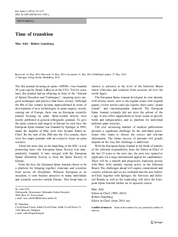 (PDF) Time of transition